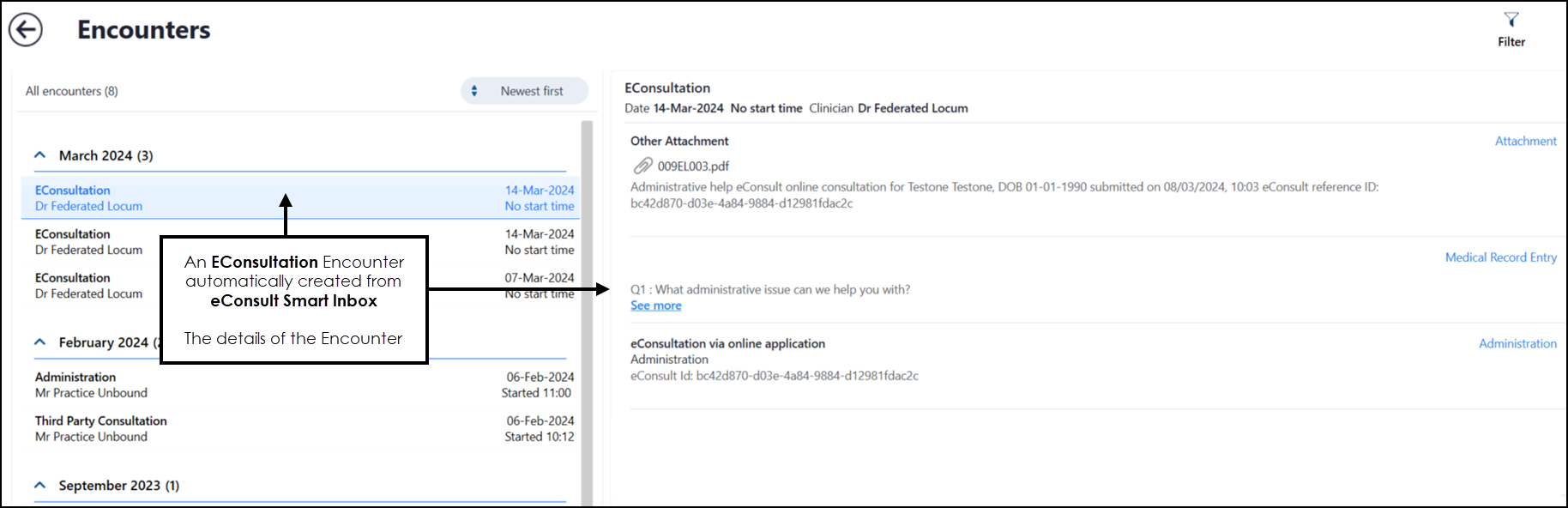 eConsult Smart Inbox